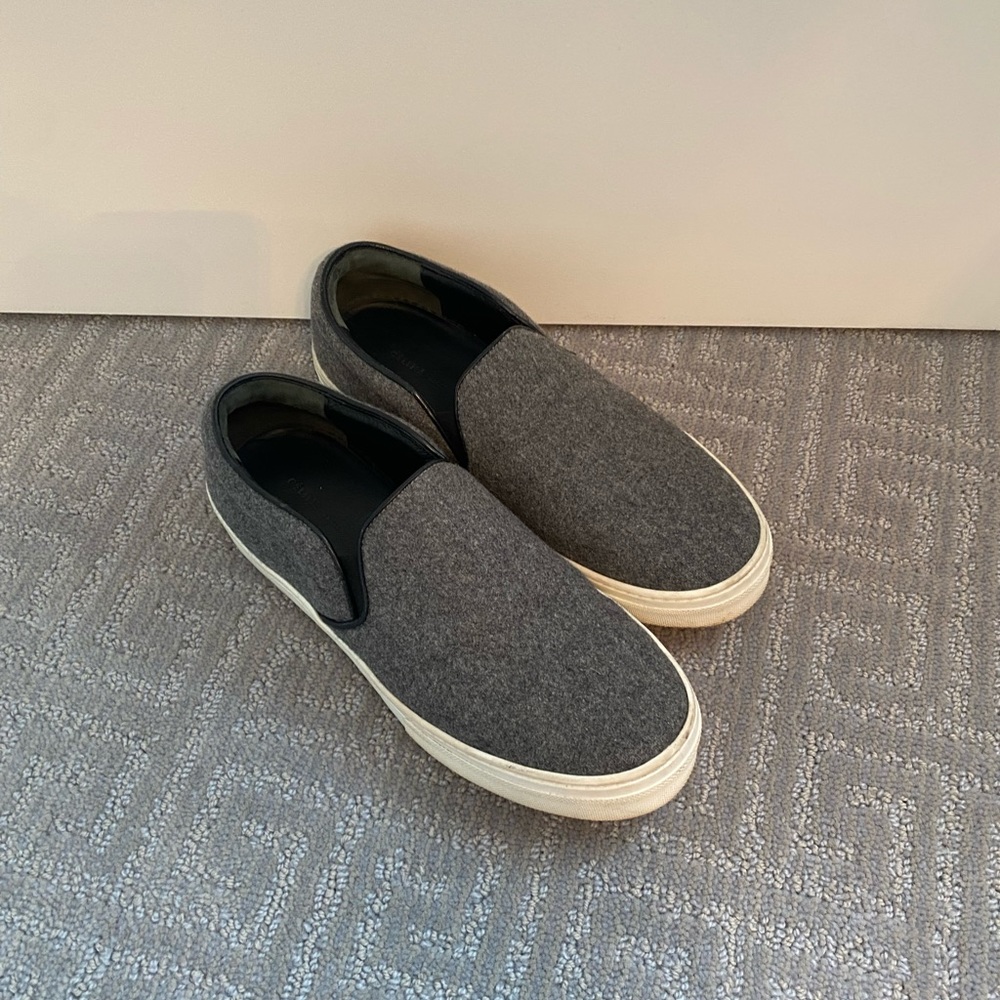 Celine (Authentic) Skate Slip On Sneaker Grey Felt 36… - Gem